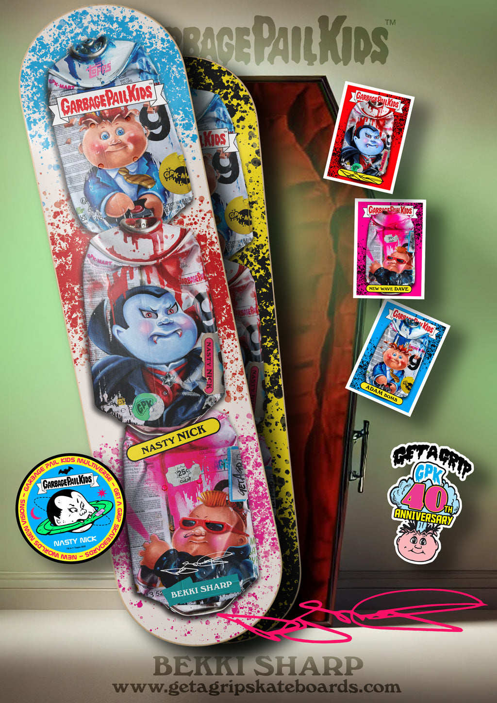 GPK Multiverse – Nasty Nick: Bekki Sharp Edition – Get a Grip Skateboards